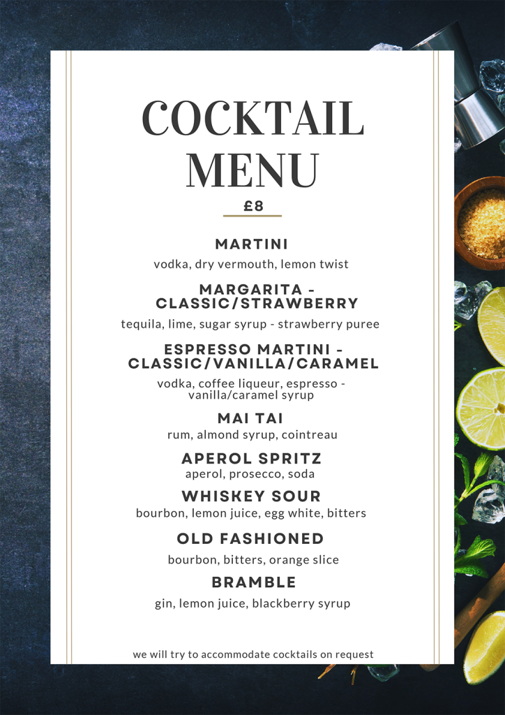 Menu – Bar 28
